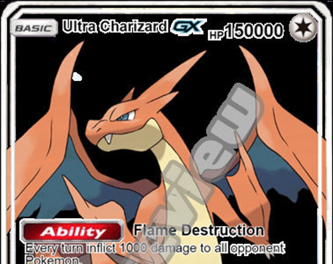 Ultra Charizard Gx Pokemon Card - Etsy