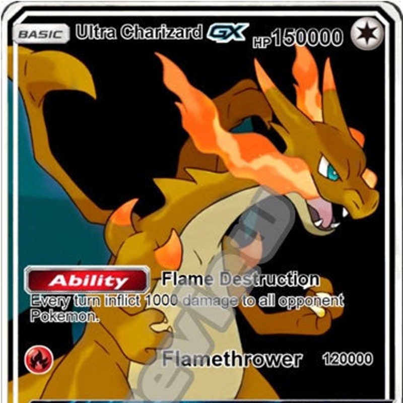 Charizard Vs Mewtwo Card - Etsy