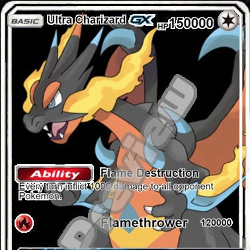 Charizard Vs Mewtwo Card - Etsy
