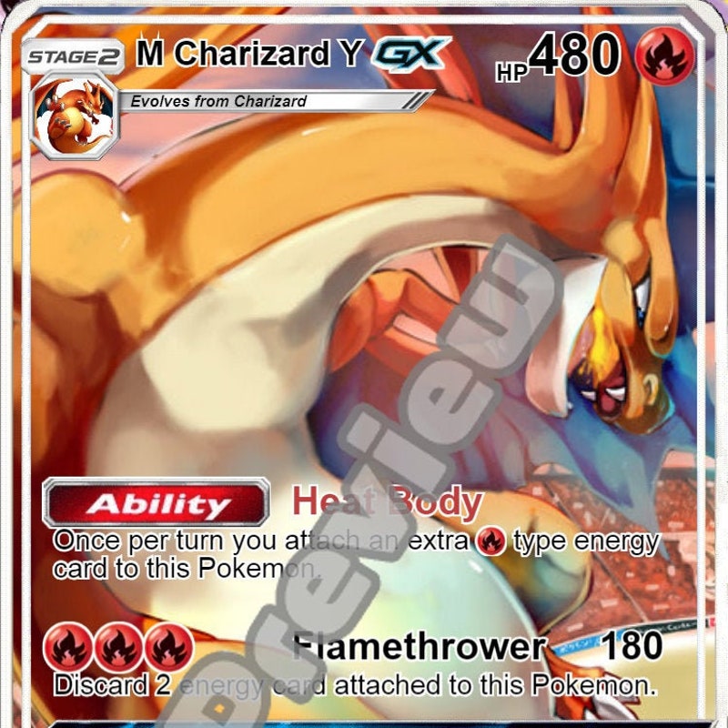 Charizard Vs Mewtwo Card - Etsy