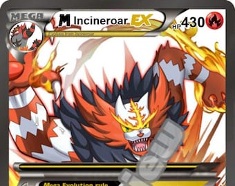 M Incineroar Ex - Etsy UK