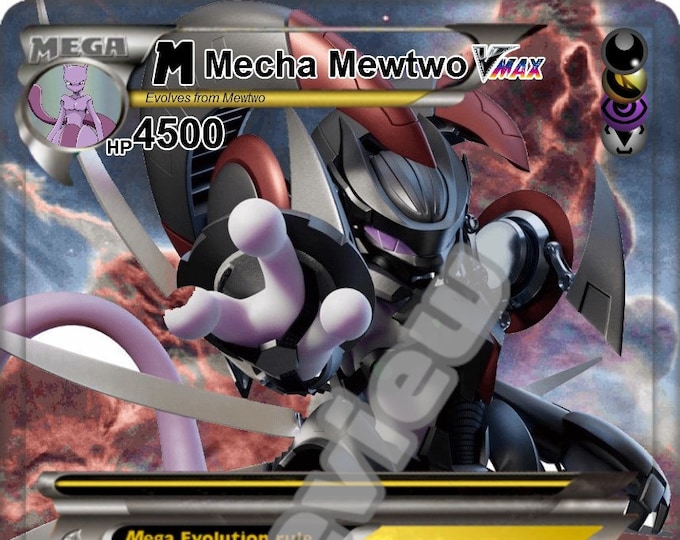 M Mecha Mewtwo VMAX Pokemon Card - Etsy