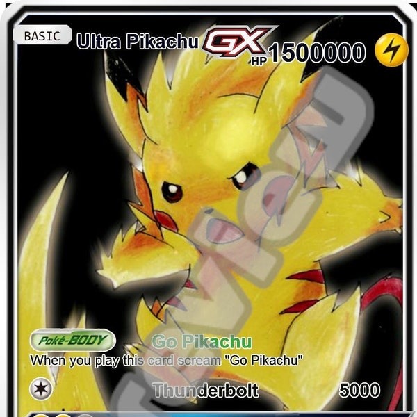 Ultra Pikachu Gx Card - Etsy