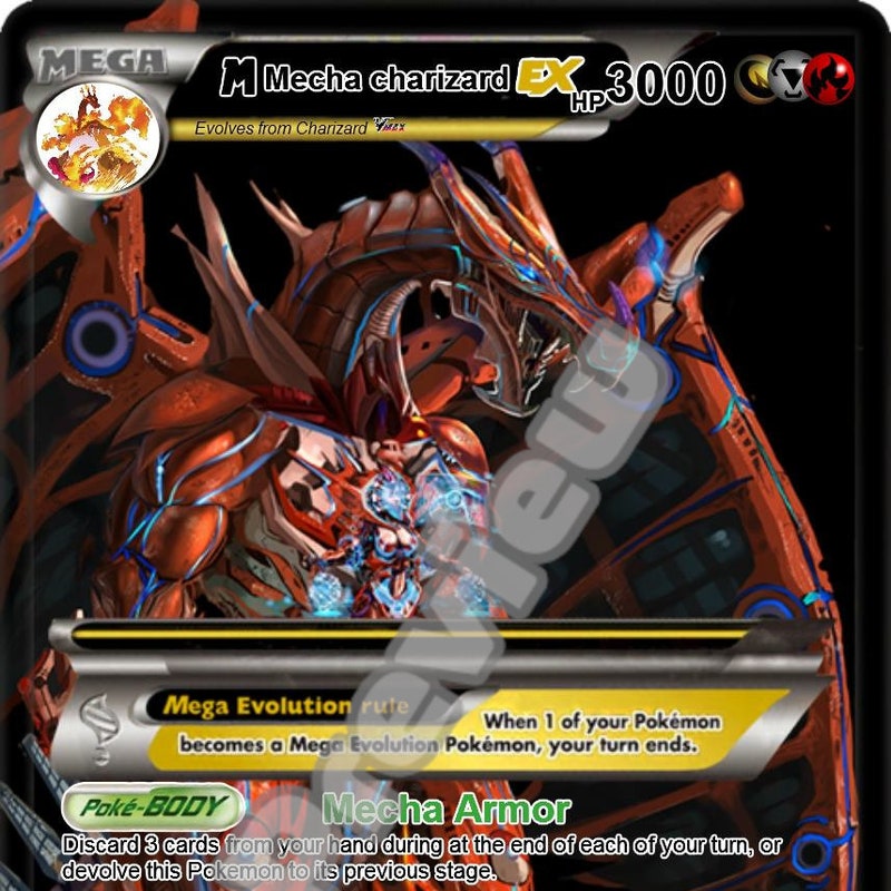 Charizard Vs Mewtwo Card - Etsy