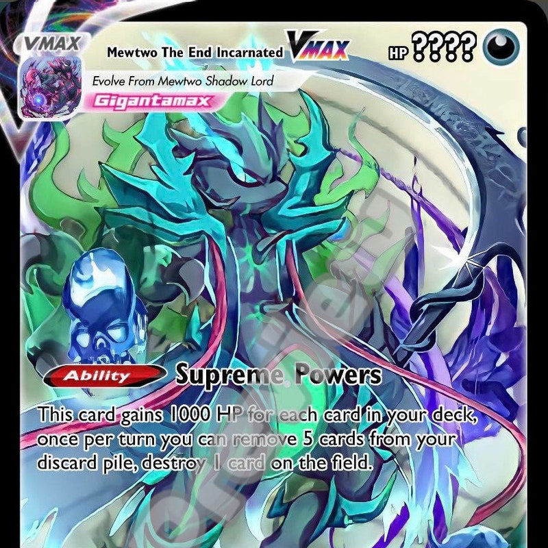 Shadow Mewtwo Vmax - Etsy