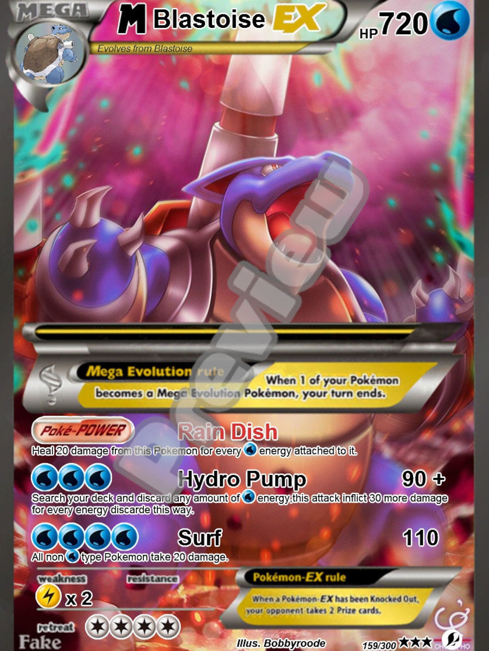 M Blastoise Ex Pokemon Card - Etsy