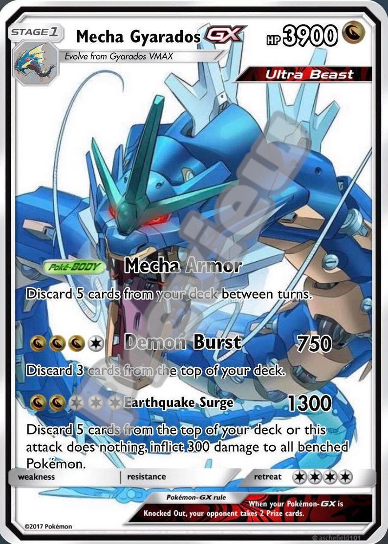 Mecha Gyarados GX Pokemon Card - Etsy Denmark