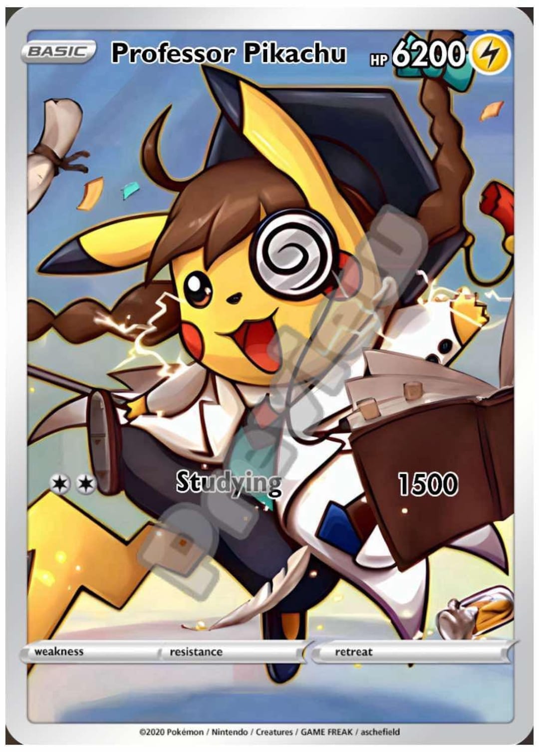 Professor Pikachu Gx Gmax Vmax Gigantamax Ex Pokemon Card - Etsy