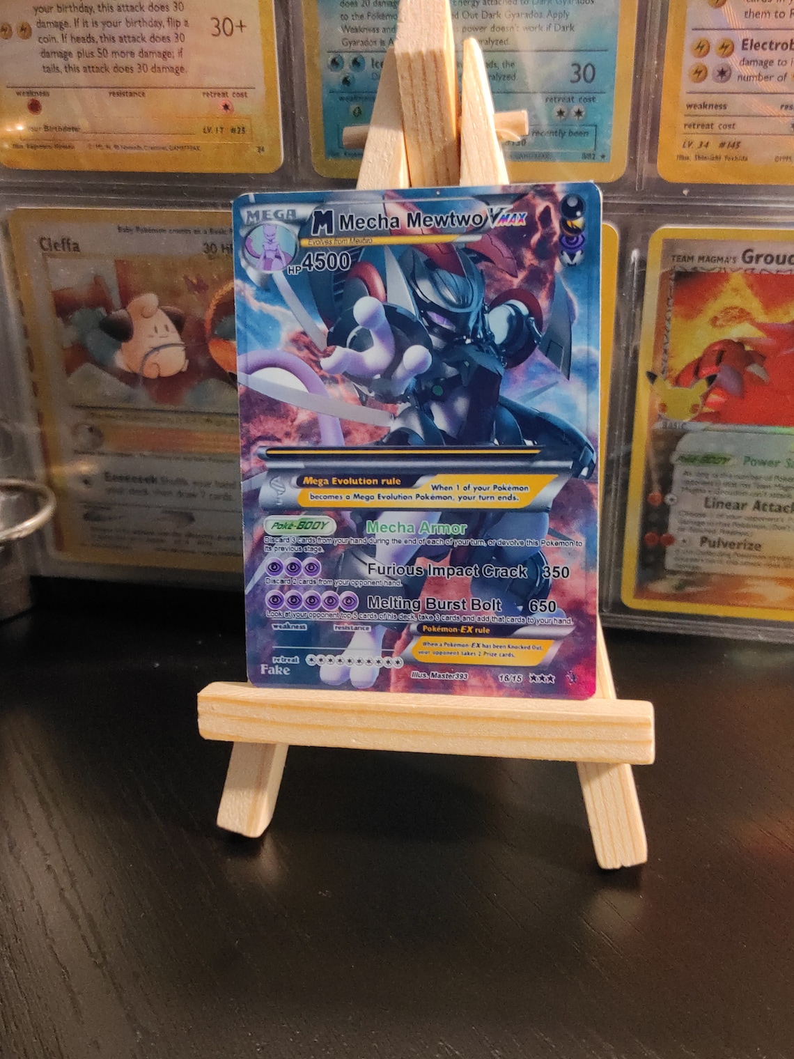 M Mecha Mewtwo VMAX Pokemon Card - Etsy