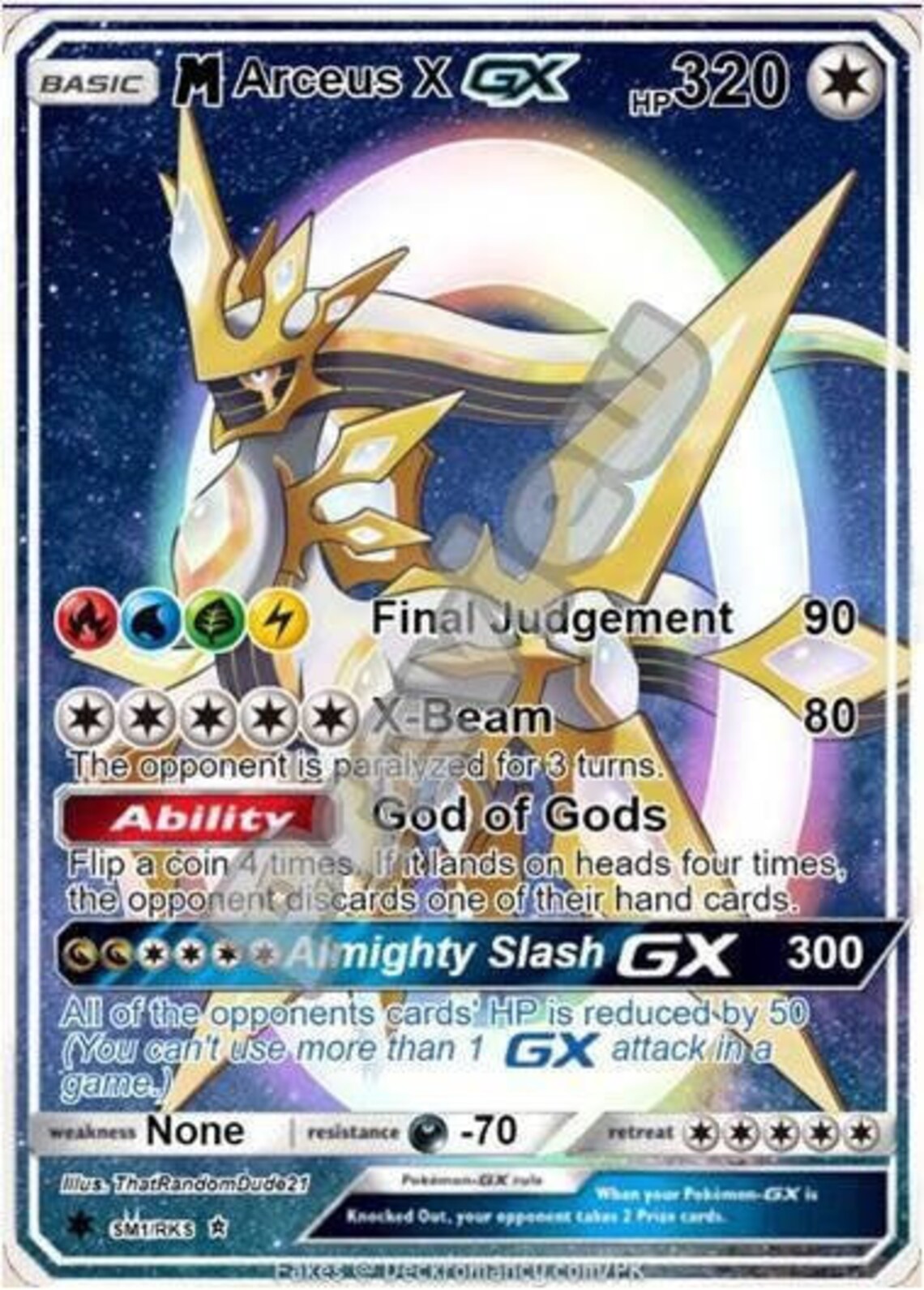 M Arceus X GX Pokemon Card Etsy M Arceus X GX Pokemon Card Etsy