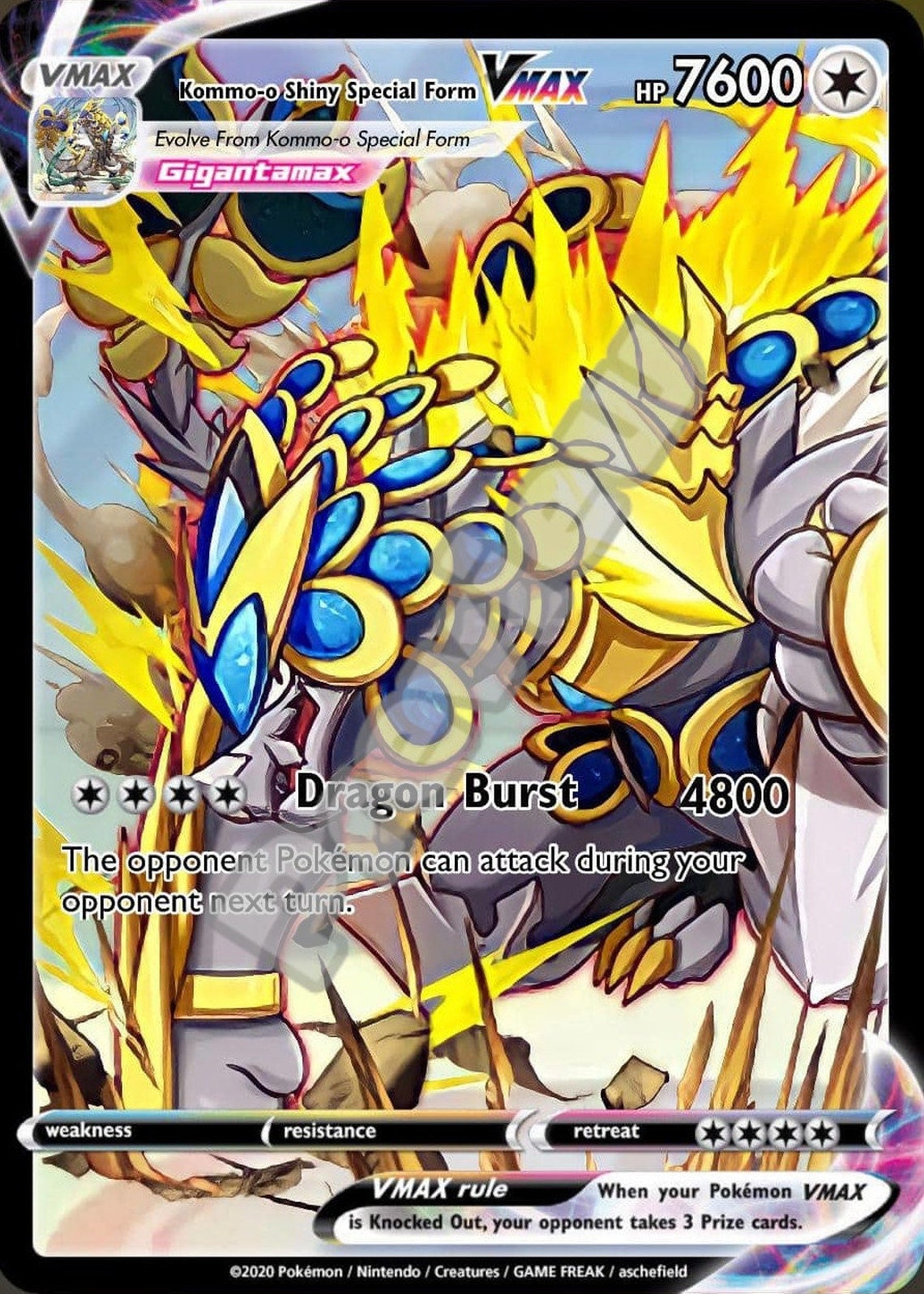 Kommo-o Kommo O Ash Ketchum Gx Pokemon Card - Etsy