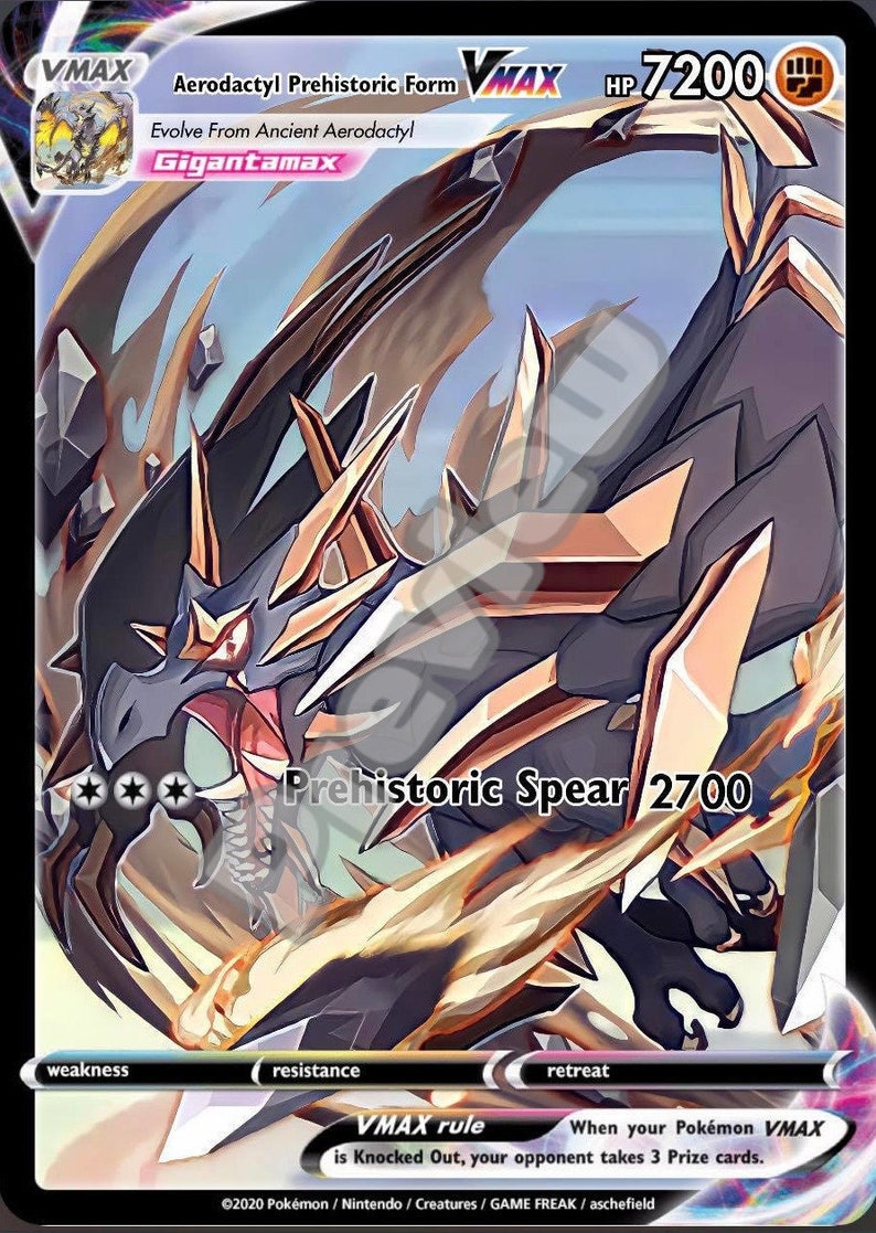 Aerodactyl Vmax Gx Ex Vstar Ash Ketchum Gx Pokemon Card - Etsy