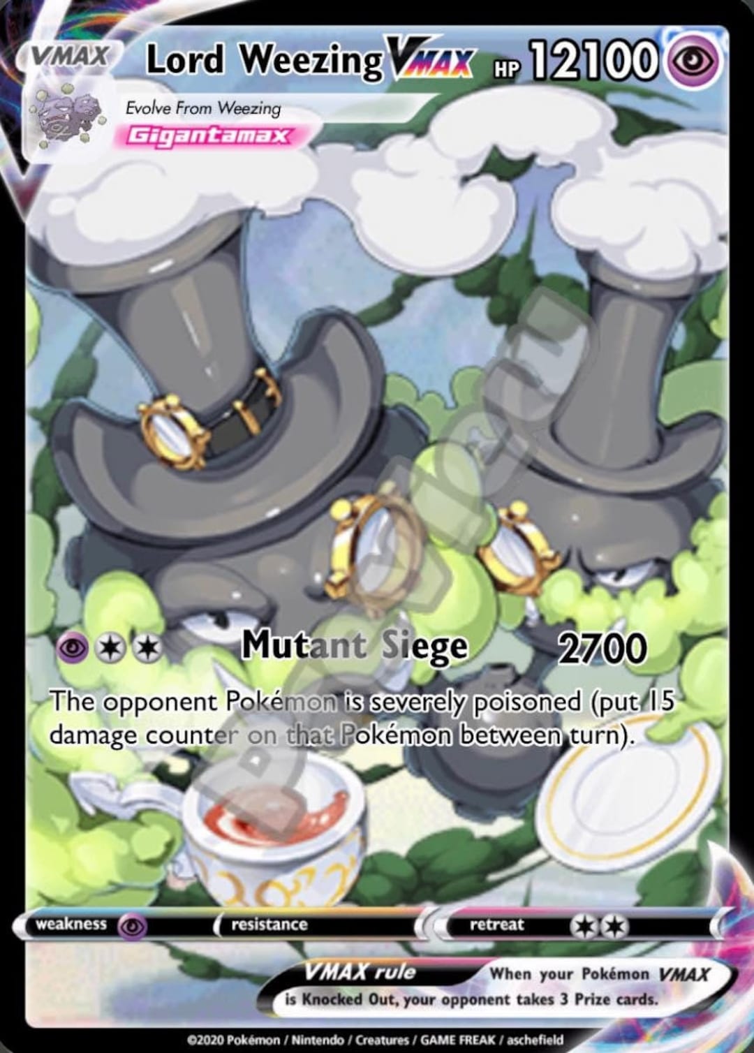 Lord Weezing VMAX Pokemon Card - Etsy