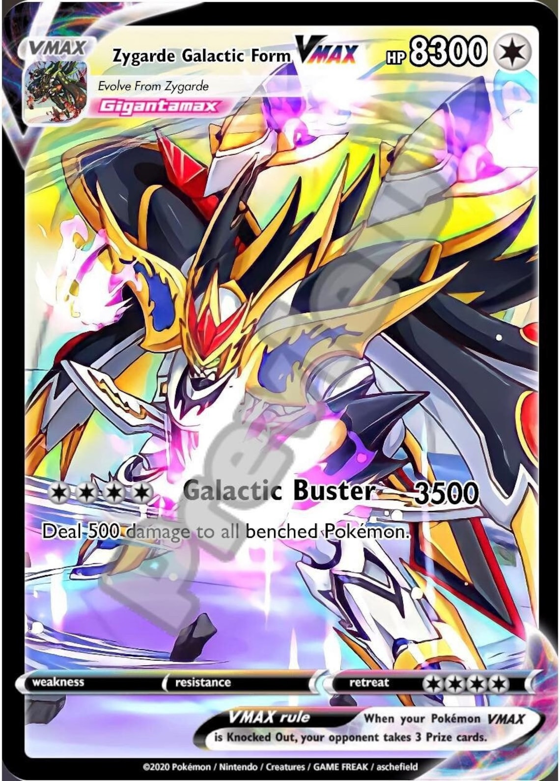 Carte pokemon Zygarde Vmax gx ex Vstar Ash Ketchum Gx - Etsy France