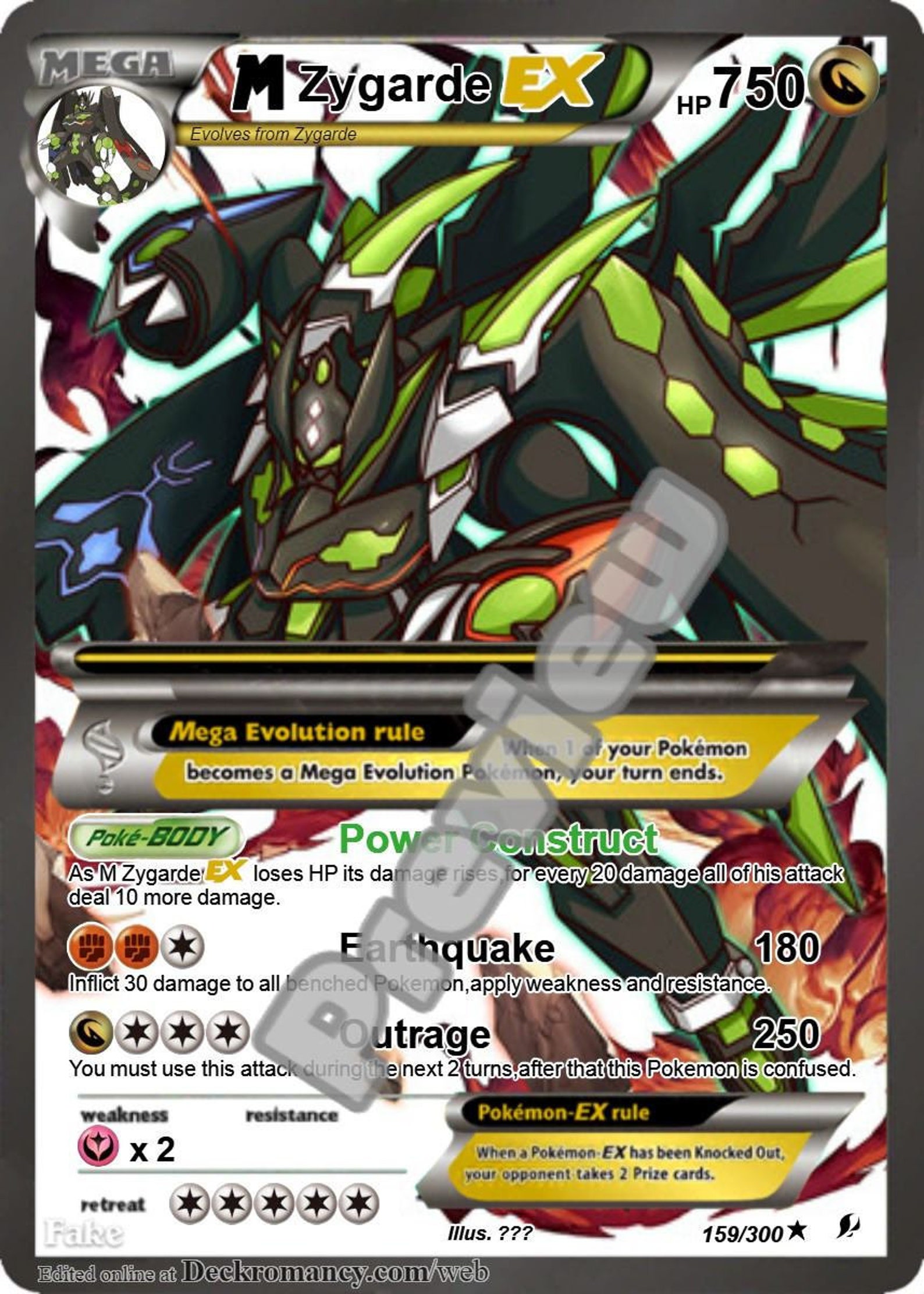 M Zygarde Ex Custom Card - Etsy