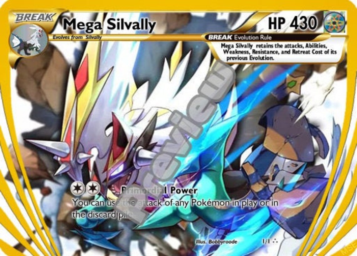 Mega Silvally BREAK Pokemon Card - Etsy