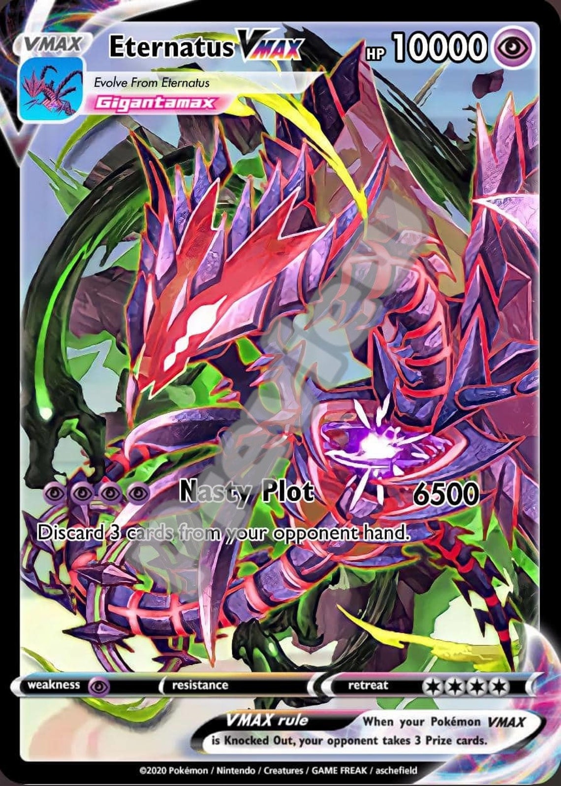 Eternatus Ash Ketchum Gx Pokemon Card - Etsy