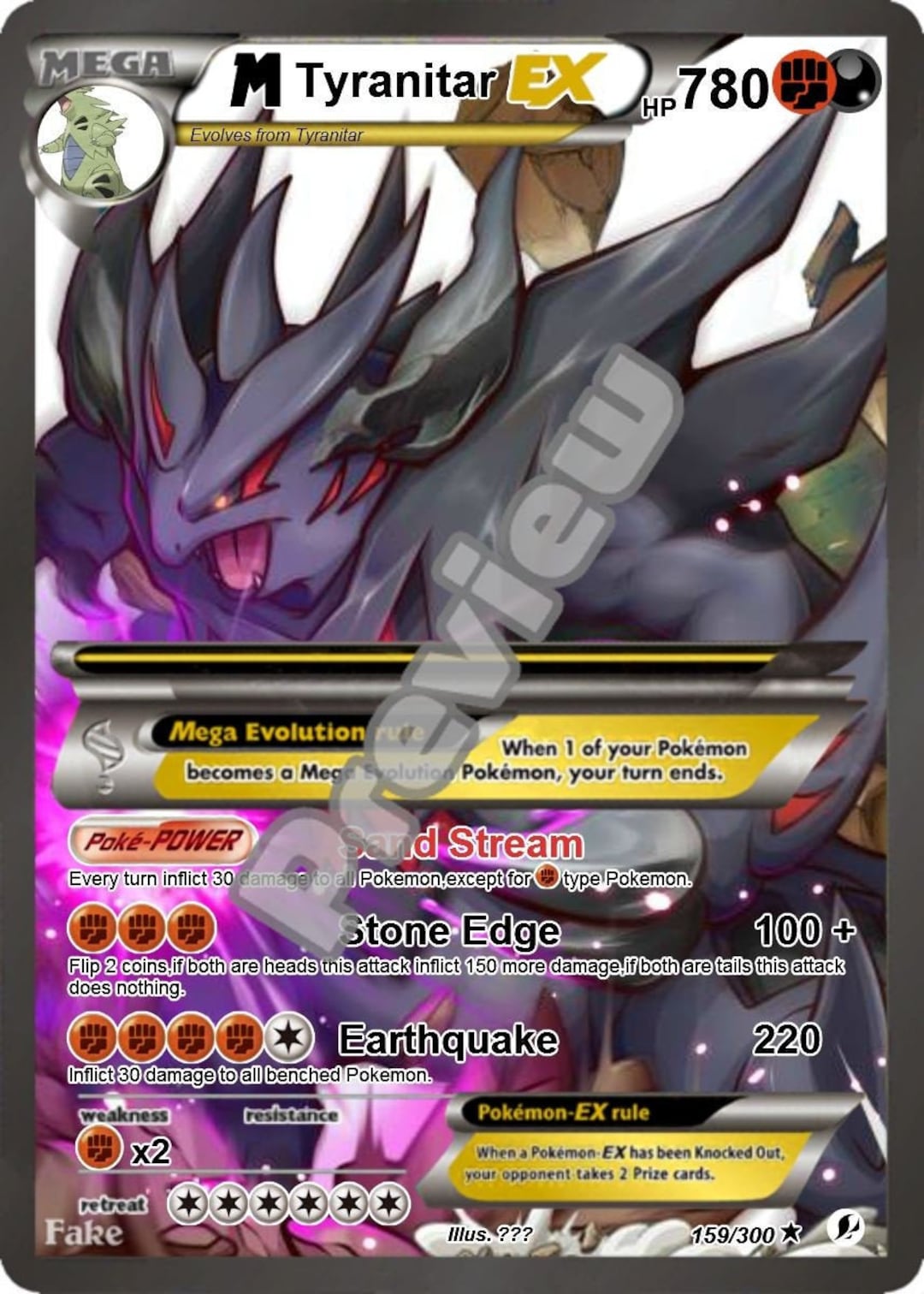 Mega Tyranitar Card