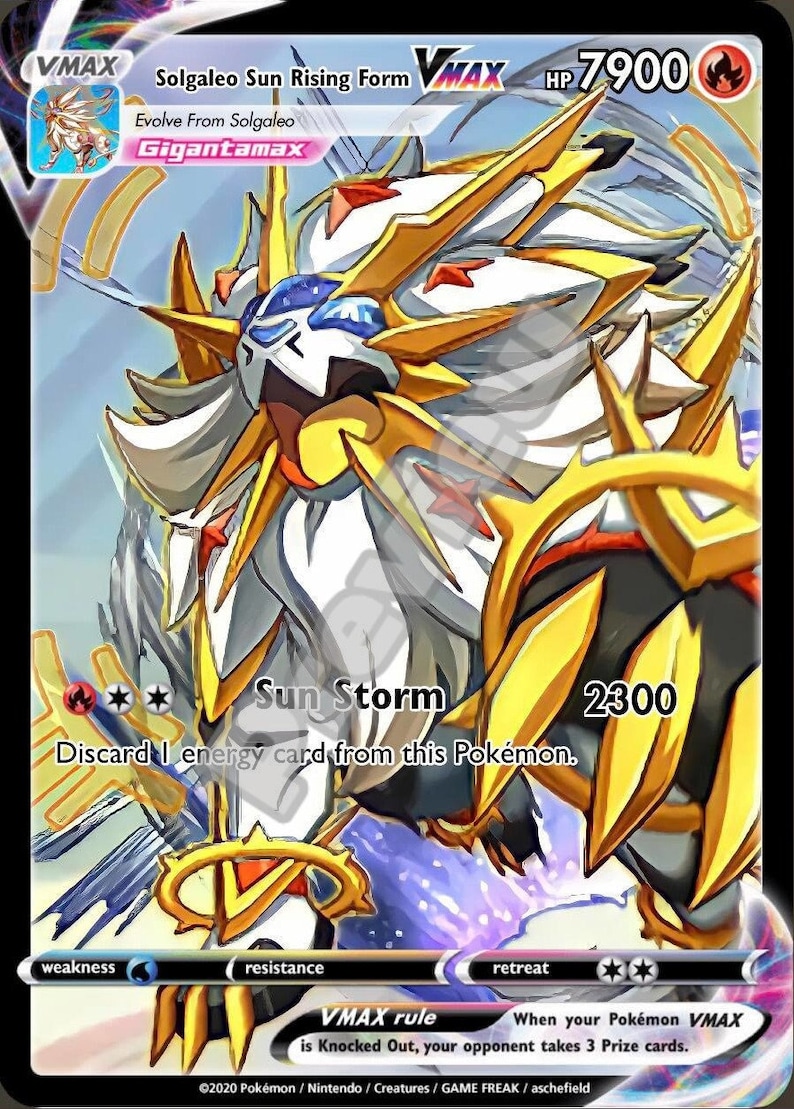Solgaleo Sun Rising Form Vmax - Etsy