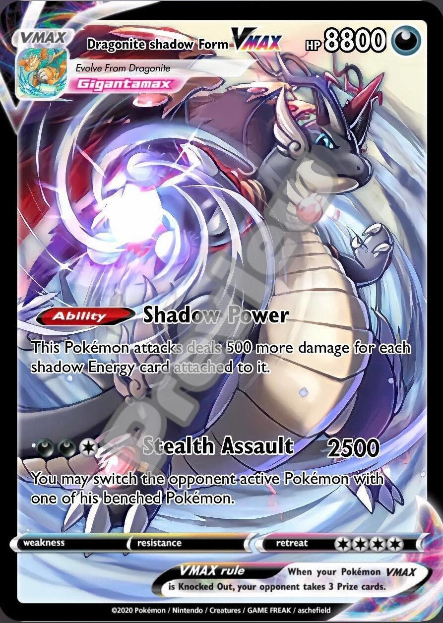 Pokemon Dragonite Mega Evolution Card