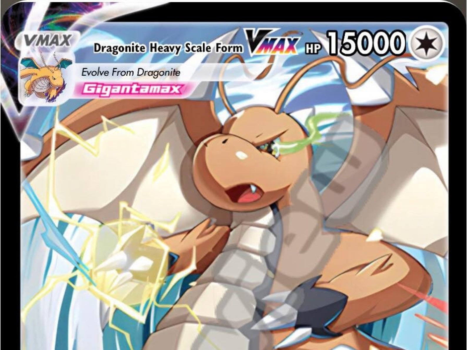 Dragonite Heavy Scale Form VMAX Custom Card - Etsy