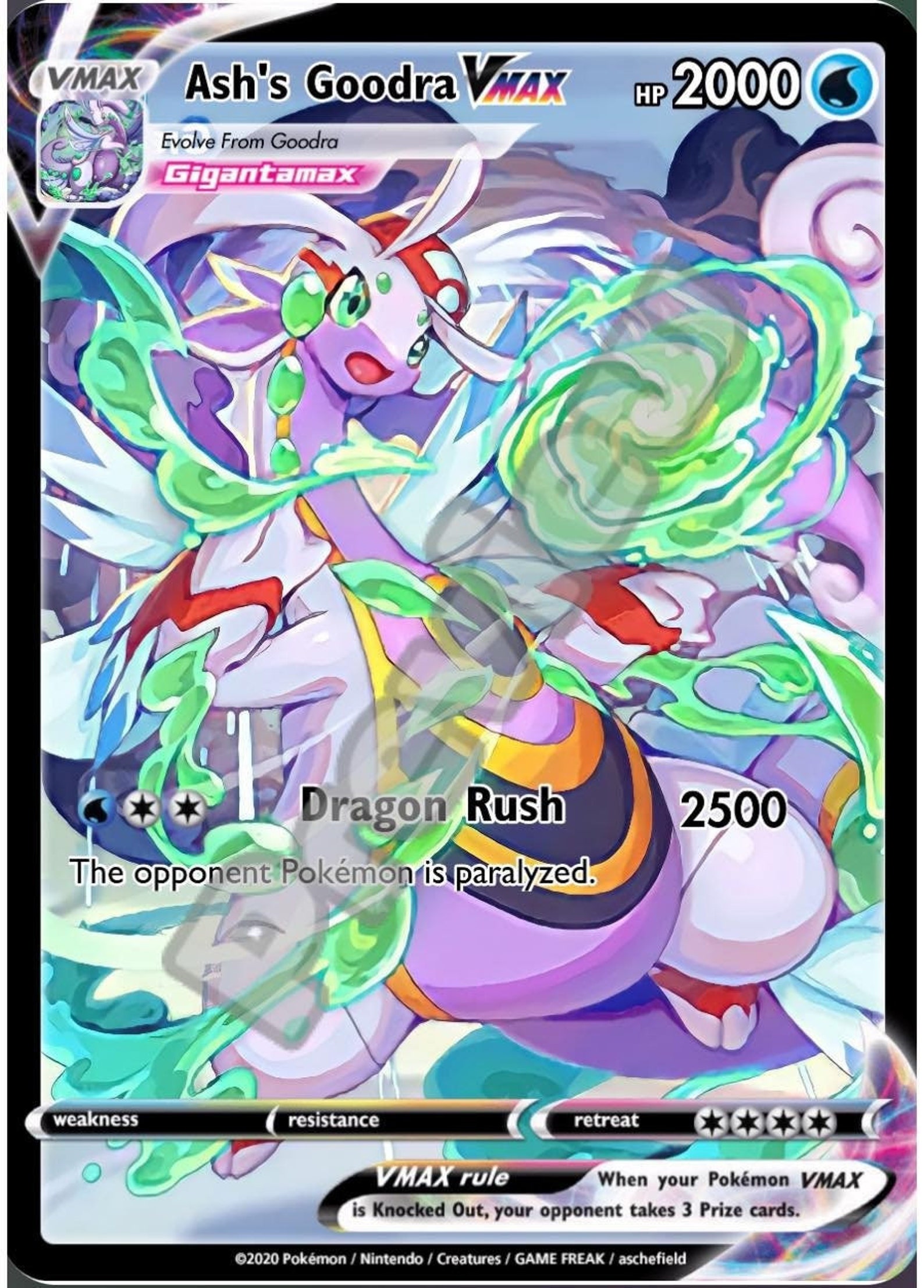 Goodra Vmax Gx Ex Vstar Ash Ketchum Gx Pokemon Card - Etsy