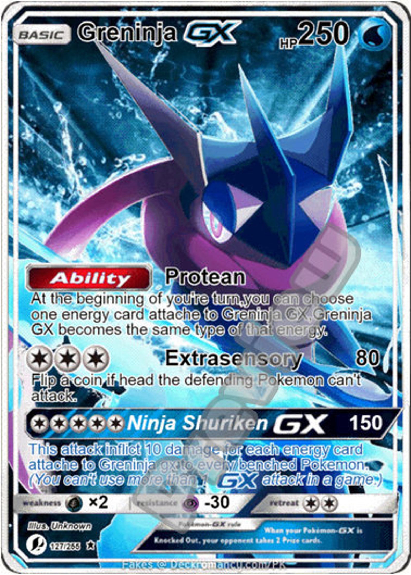 Greninja Gx Pokemon Cards - Etsy