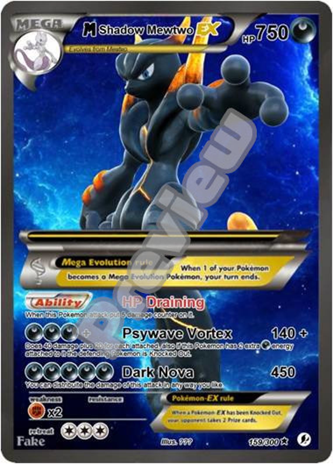 M Shadow Mewtwo Ex Pokemon Card - Etsy