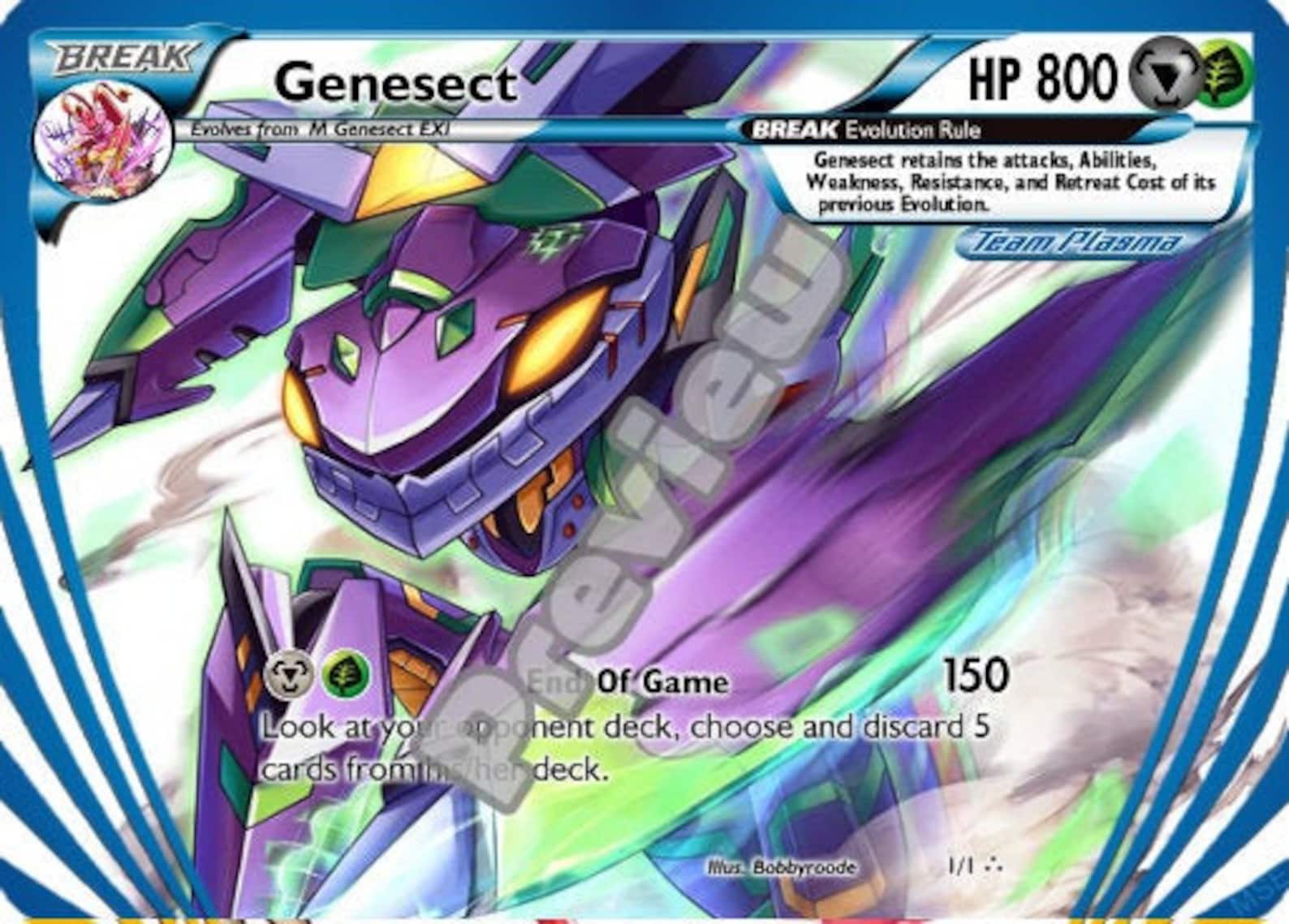 Genesect BREAK Pokemon Card - Etsy