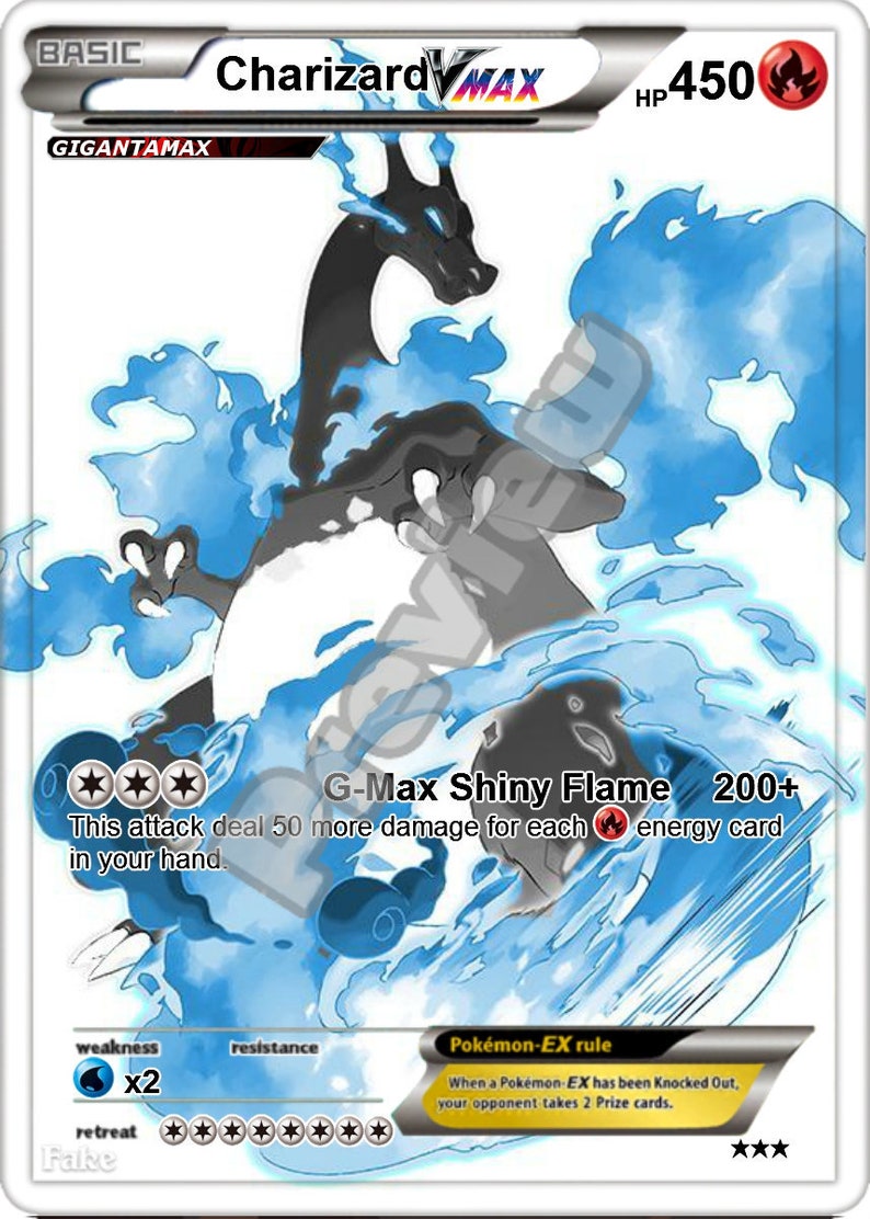 Charizard Gx Gmax Vmax Gigantamax Ex Pokemon Card - Etsy