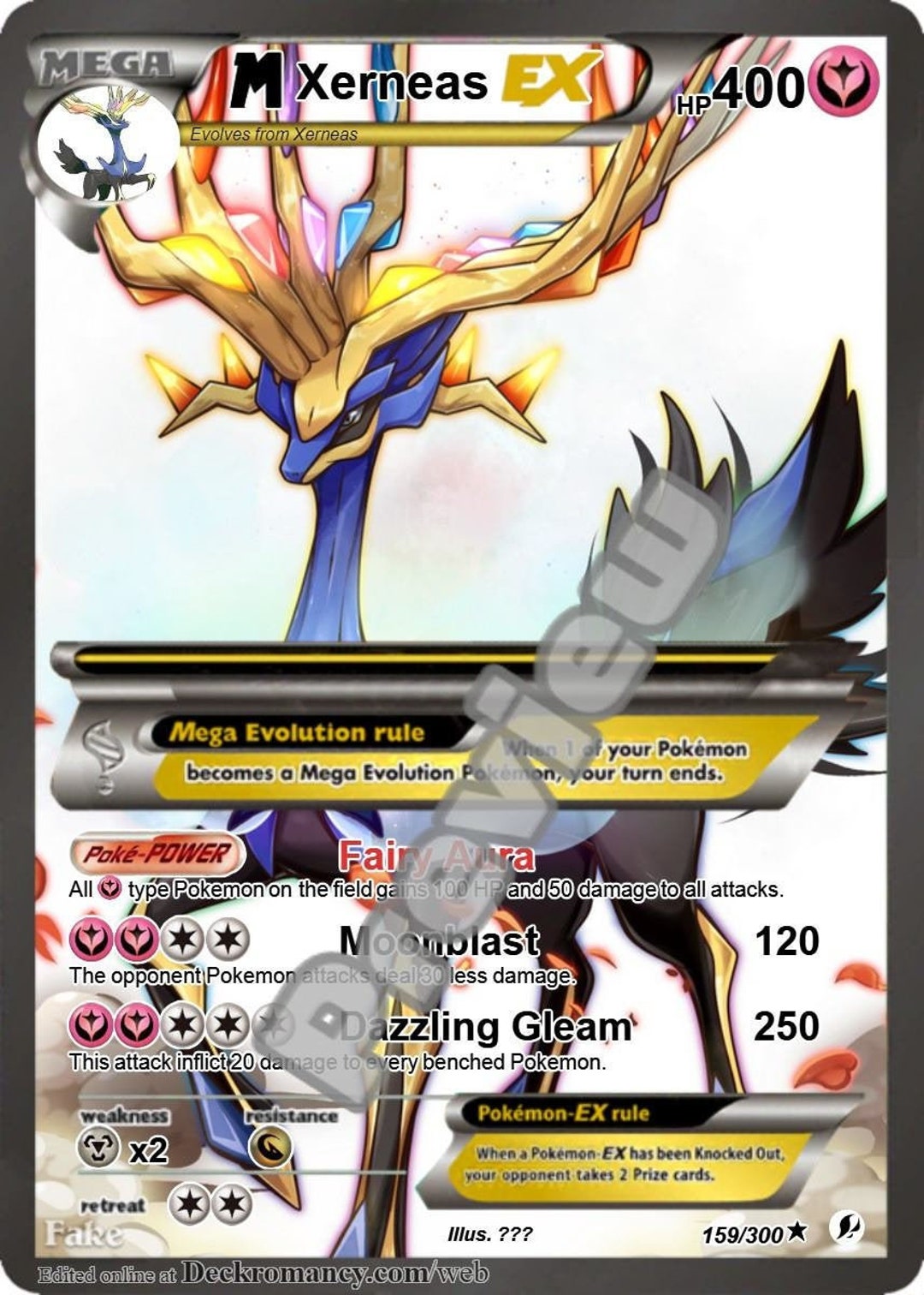 Pokemon Xerneas Card Ex Full Art