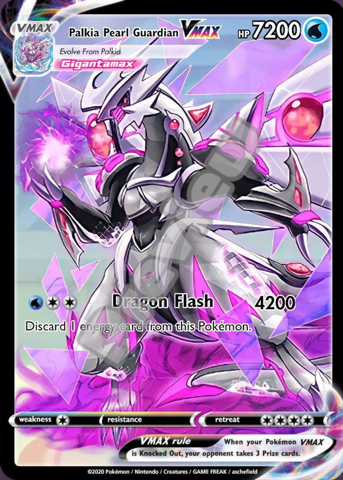 Palkia Pearl Guardian VMAX Pokemon Card - Etsy