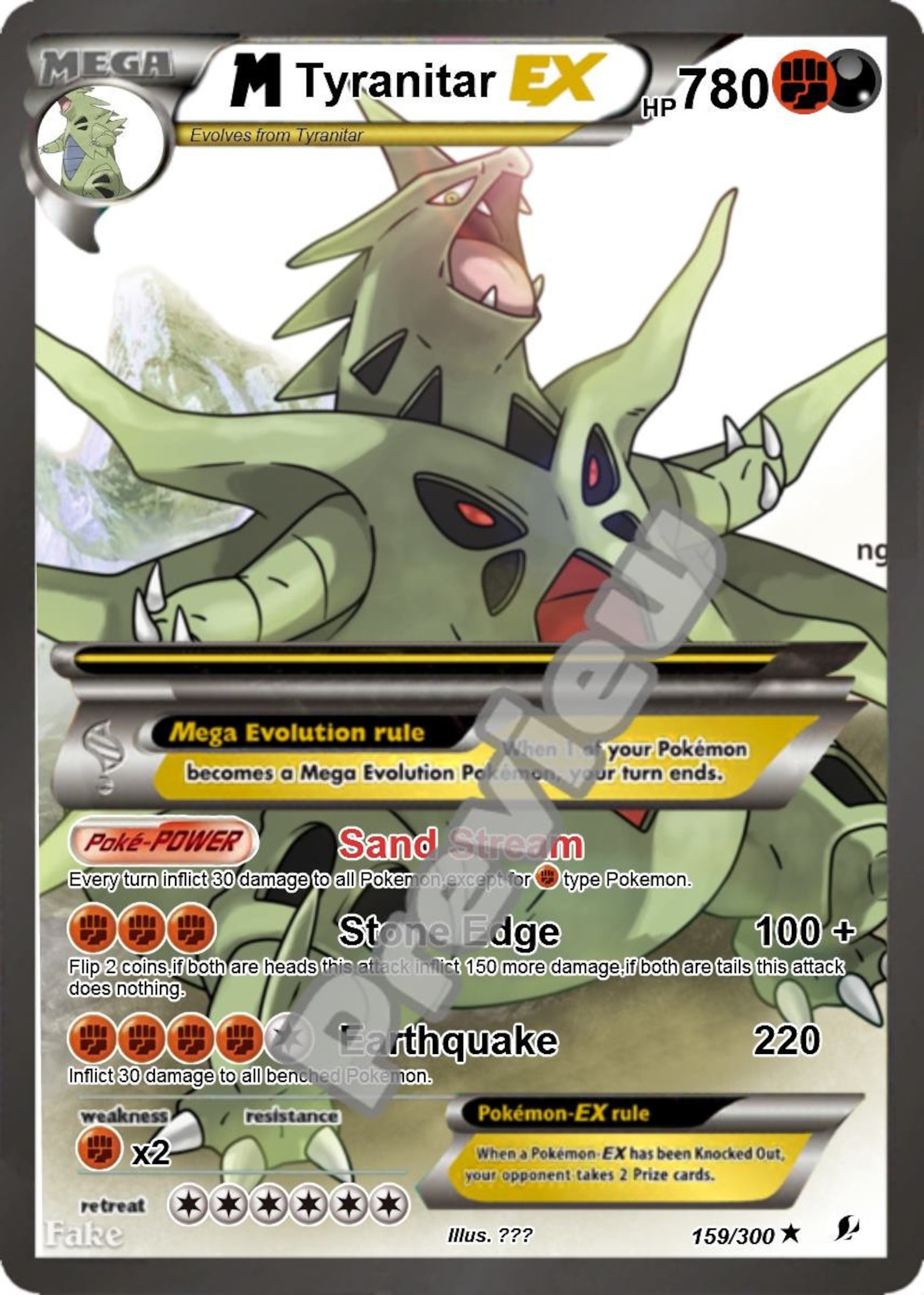 M Tyranitar Ex Pokemon Card - Etsy