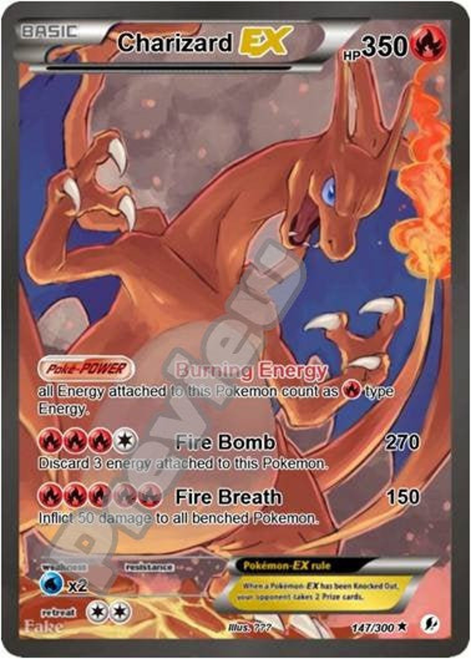 Charizard Ex Pokemon Card - Etsy