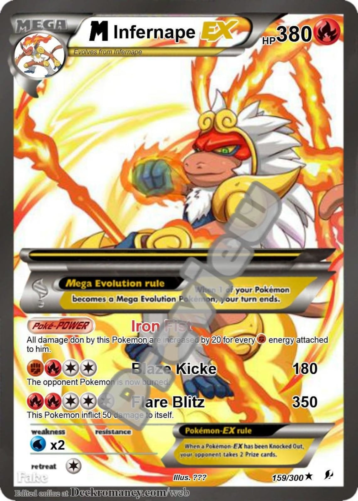 M Infernape Ex Gx Pokemon Card - Etsy