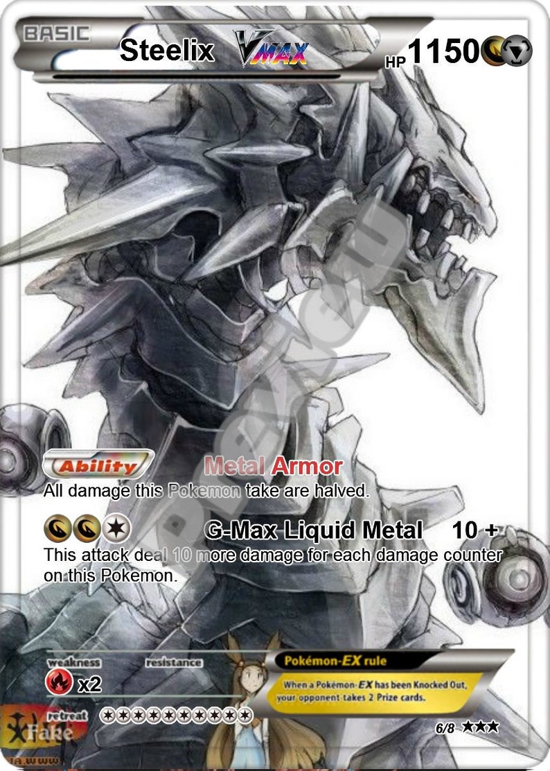 Steelix VMAX Pokemon Card - Etsy