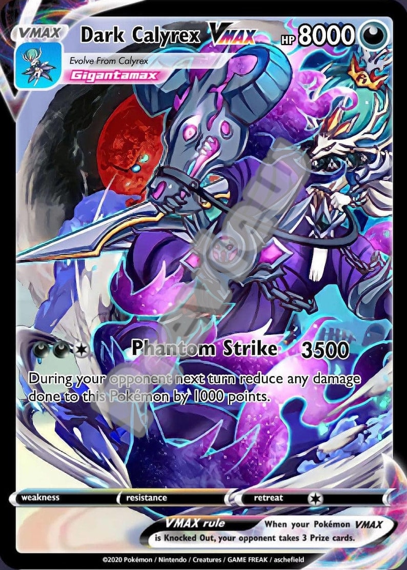 Calyrex Vmax Gx Ex Vstar Ash Ketchum Gx Pokemon Card - Etsy