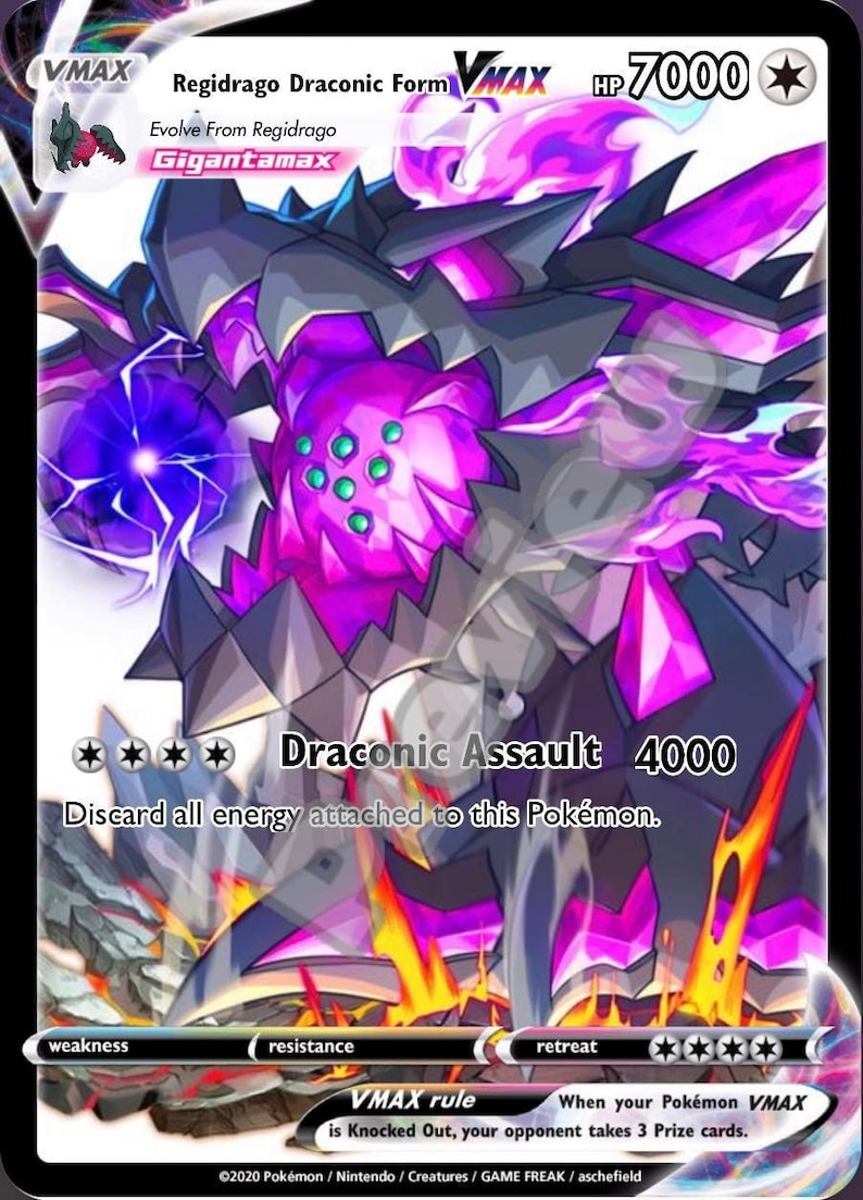 Regieleki Regigigas Regidrago Regirock Regice Vmax Gx Ex Vstar Ash Ketchum Gx Pokemon Card - Etsy