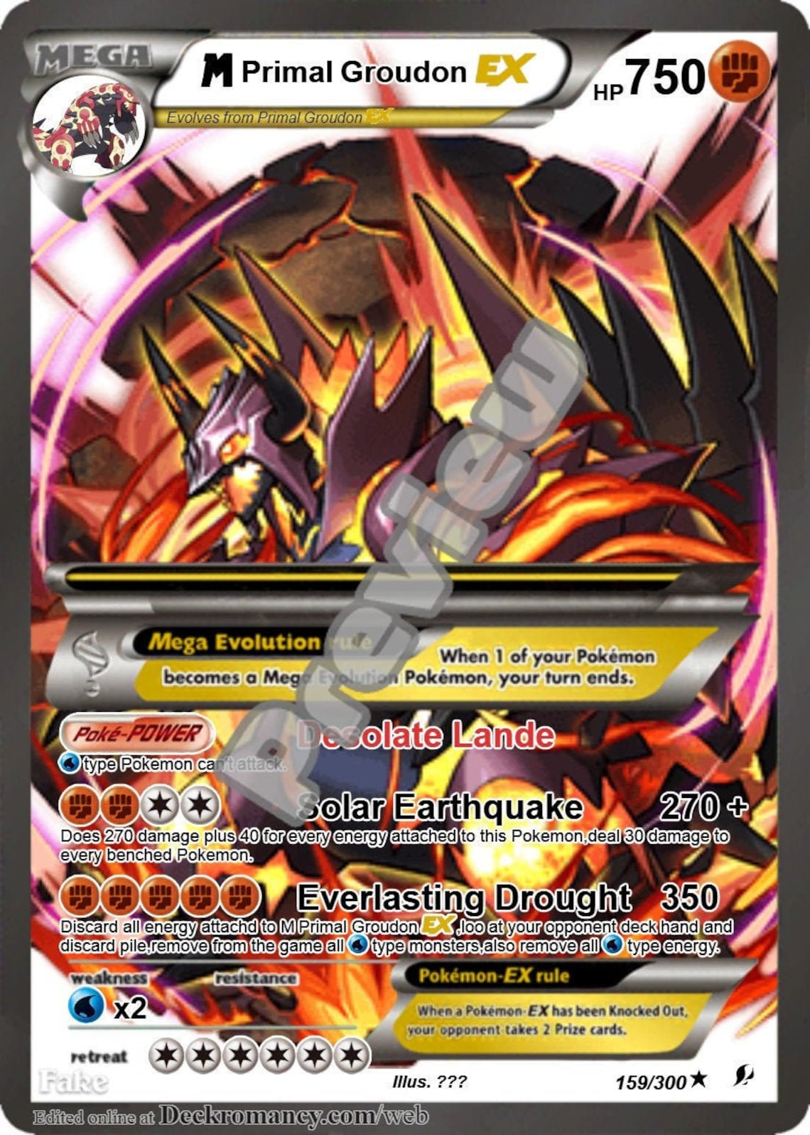 M Primal Groudon Ex Pokemon Card - Etsy