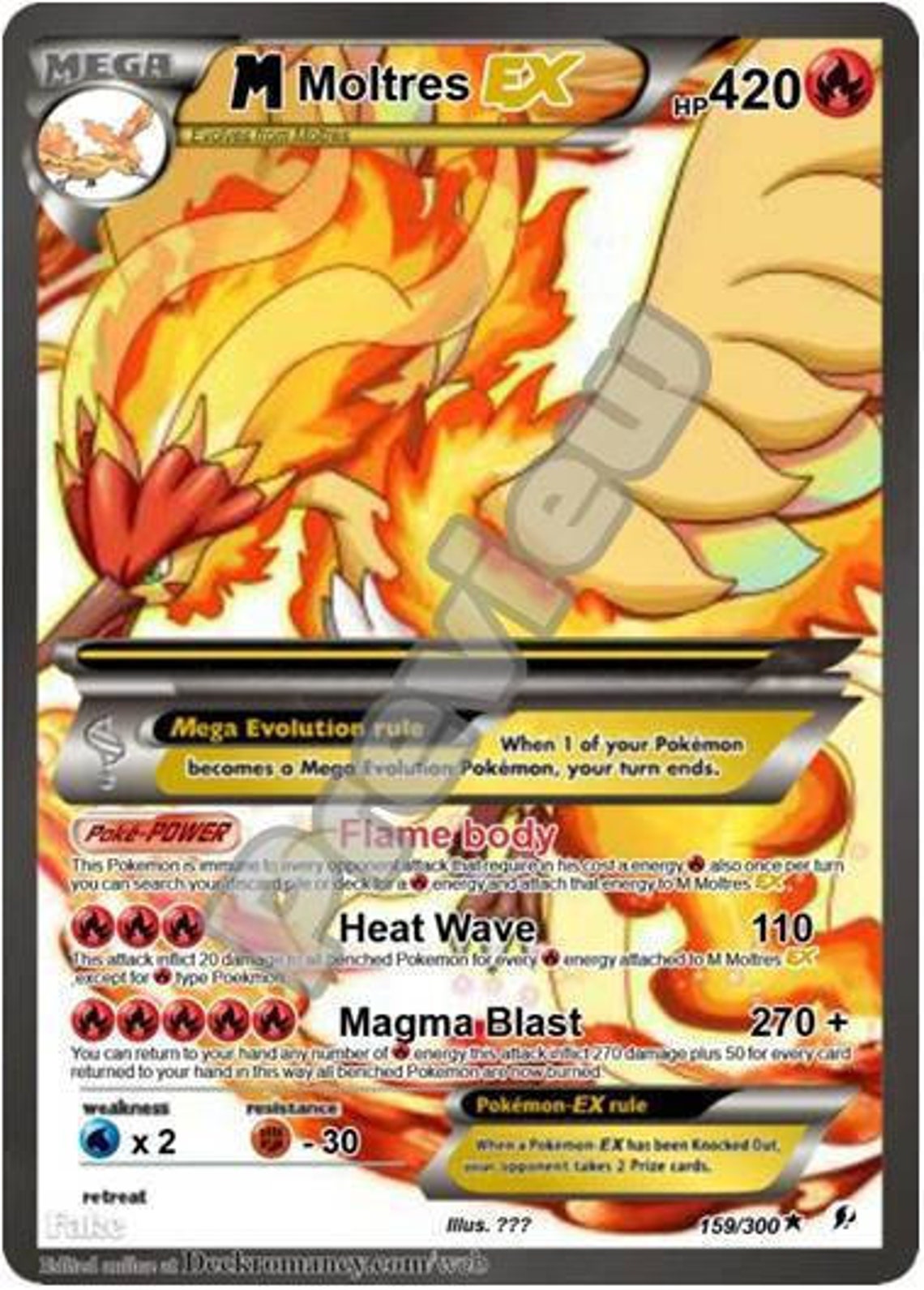 M Moltres Ex Pokemon Card - Etsy