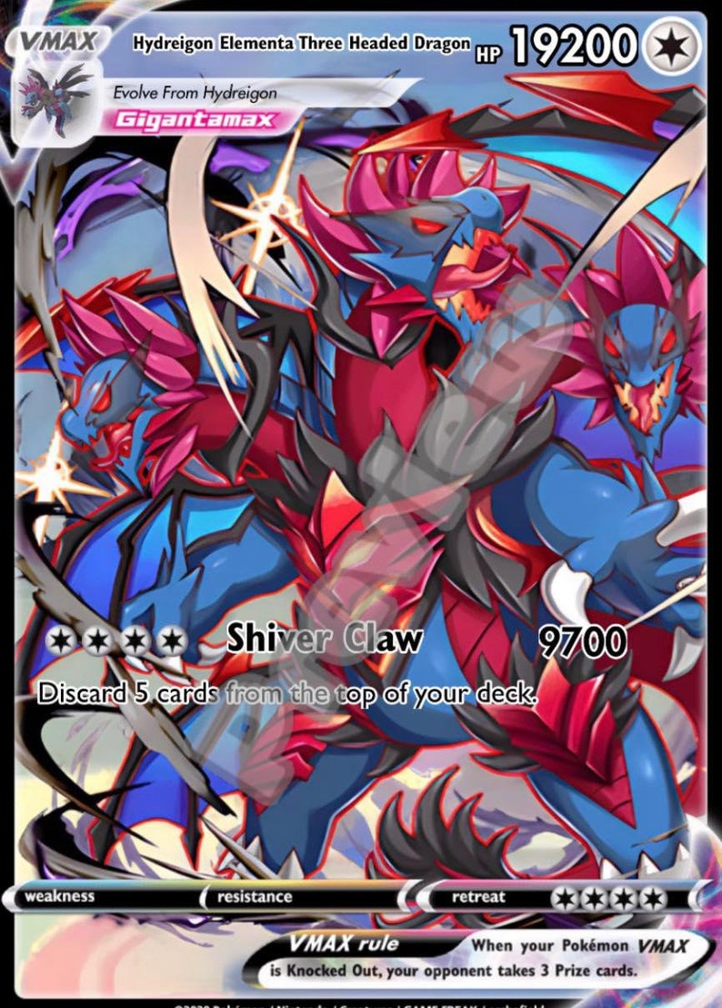 Hydreigon VMAX Ex Gx Pokemon Card - Etsy