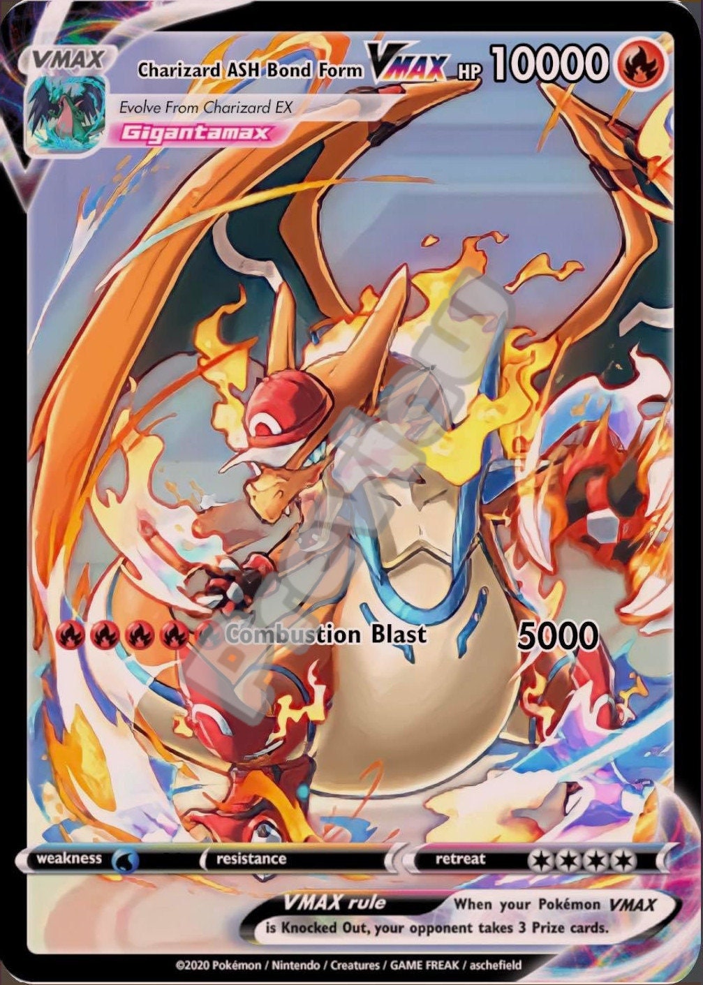 Charizard Ash Bond Form VMAX Pokemon Card Etsy Denmark