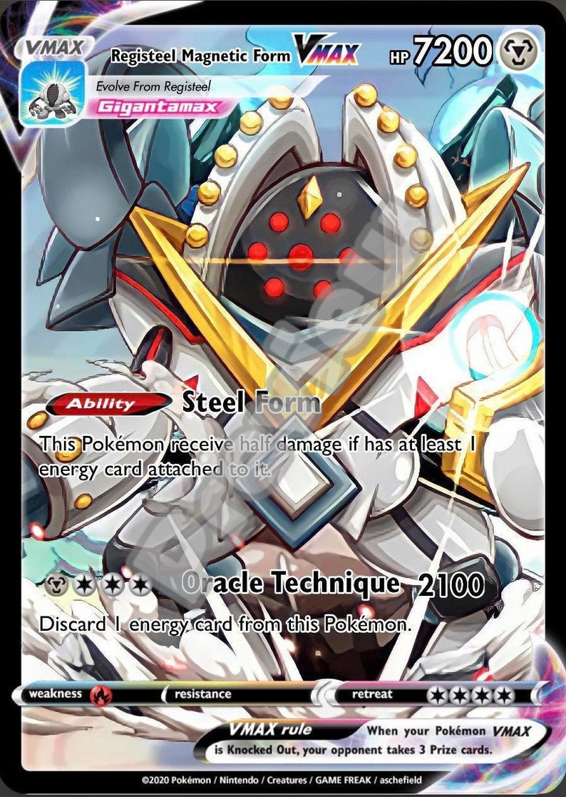 Registeel Regirock Regice Regigigas Vmax Gx Ex Vstar Ash Ketchum Gx ...