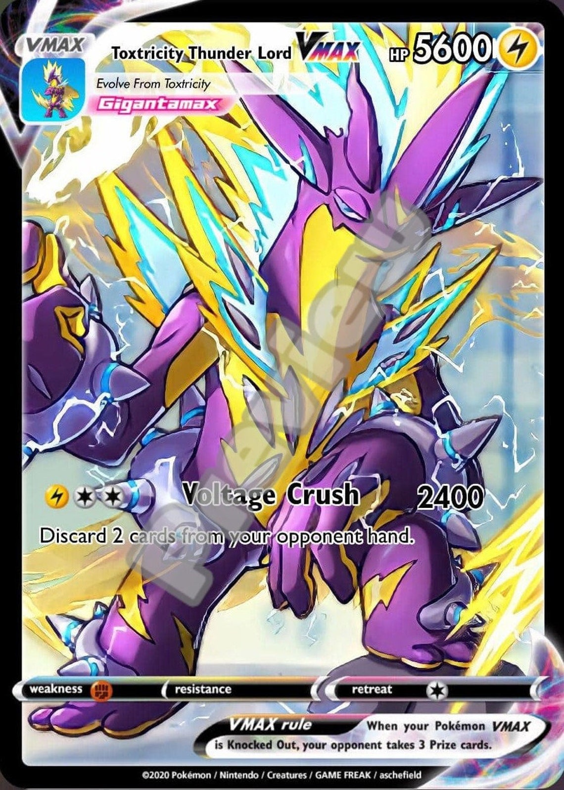 Toxtricity Vmax Gx Ex Vstar Ash Ketchum Gx Pokemon Card - Etsy