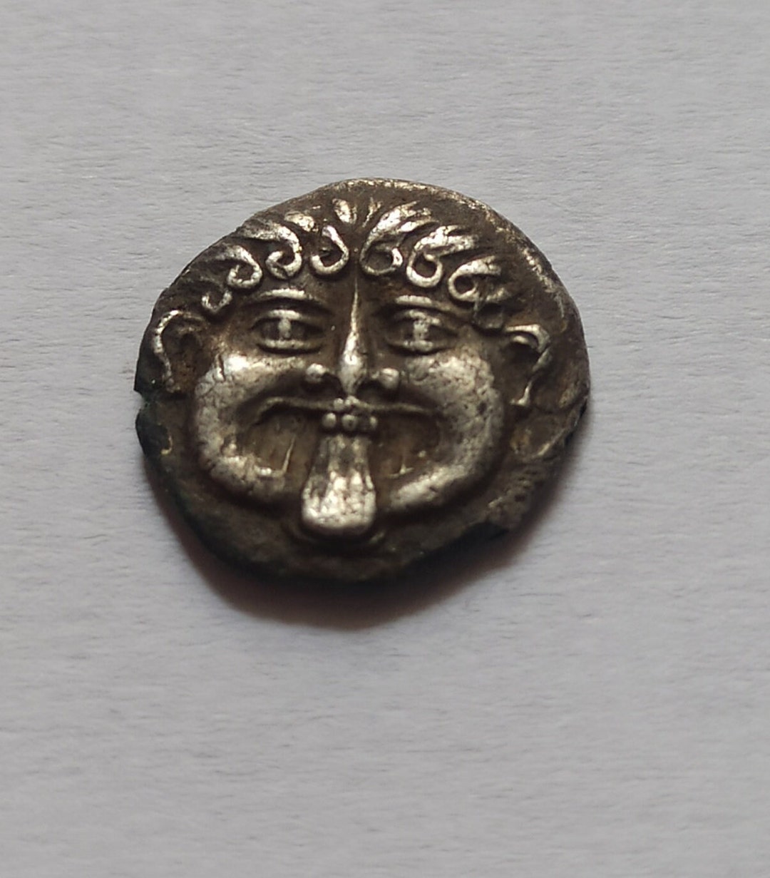 Excessively Rare Ancient Greek Silvered Obol With Gorgon & - Etsy