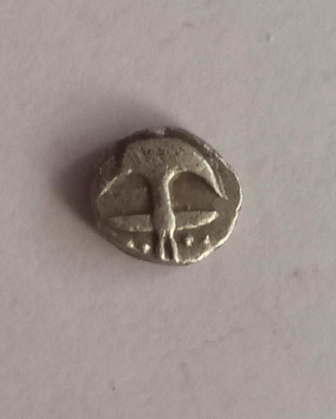 Scarce Ancient Greek Silver Obol With Anchor & Swastika. Apollonia ...