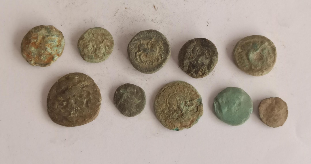 Lot of 10 Ancient Greek Bronze Coins 400-200 B.c. - Etsy