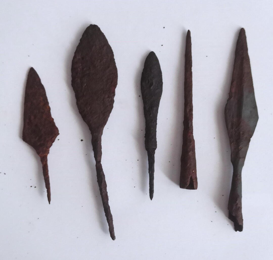 Lot of 5 Ancient Celtic & Roman Cleaned Iron Arrowheads 200 B.c.-300 Ad. War Relics - Etsy