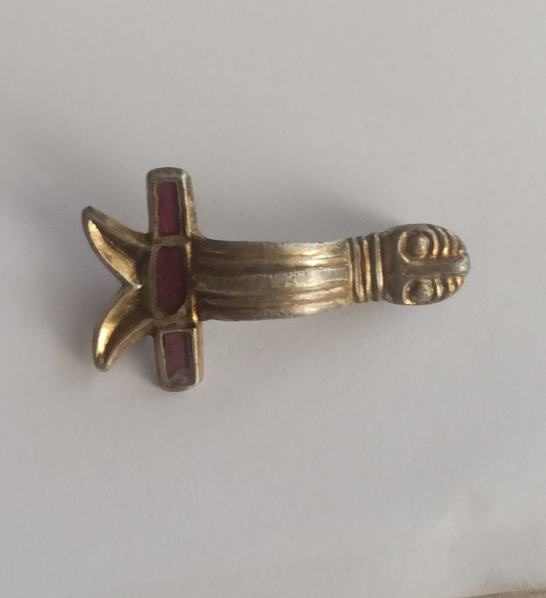 Rare Ancient Merovingian Silver Gilded Beast Fibula brooch - Etsy