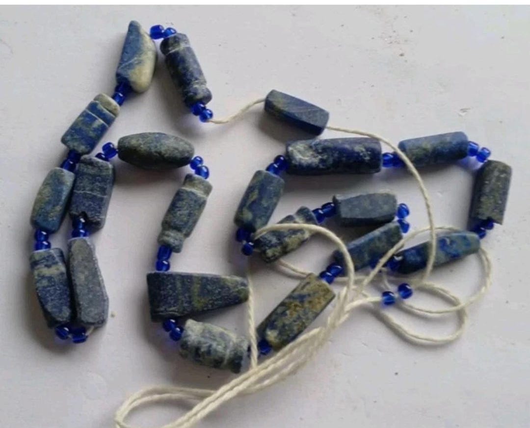 Antique Lapis Lazuli Bead Necklace String /early 20th Century Ad/ - Etsy